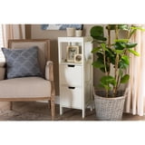 Reuben Cottage and Farmhouse White Finished 2-Drawer Wood Storage ...