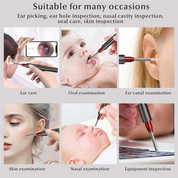 Wireless Otoscope WiFi Ear Camera Visual Ear Earwax removal endoscope ...