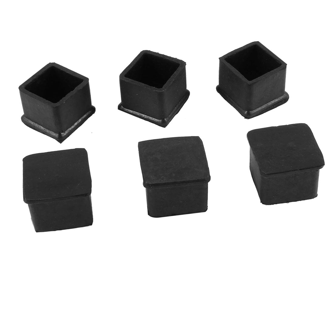 Unique Bargains 6 Pcs Antislip Rubber Square 25mm x 25 mm Chair Foot ...