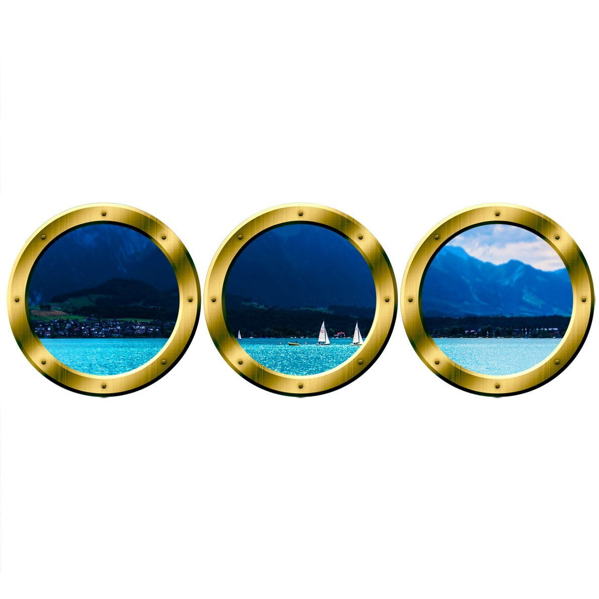 VWAQ Portholes Decor, Boat Window Decals \ Ocean View Wall Mural - VWAQ ...