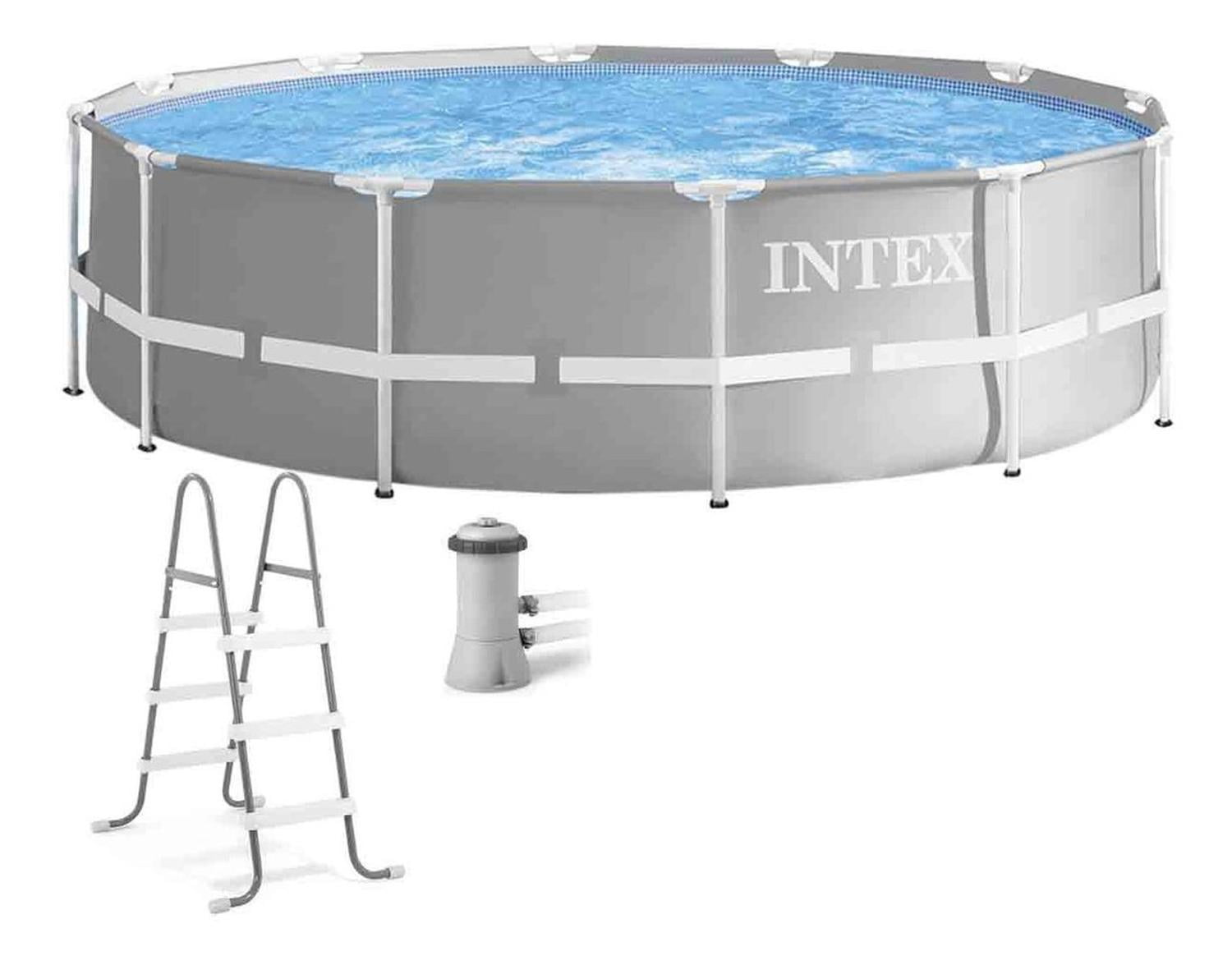 Alberca Piscina Circular + Escalera Bomba Set Familiar Intex Intex ...