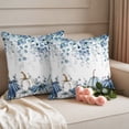 Blue White Pumpkins Outdoor Pillow Covers 20"x20" Set of 2,Waterproof ...