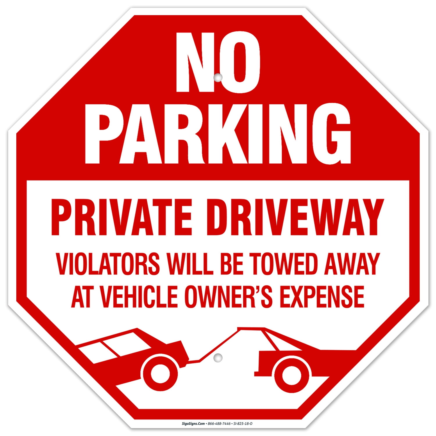 Private Driveway Sign, No Parking Sign, - Walmart.com