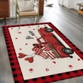 Area Rug for Living Room, Red Valentine's Day Non-Slip Indoor Large ...