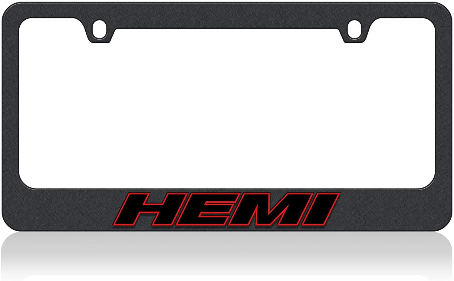 HEMI License Plate Frame - Black with Red - Walmart.com