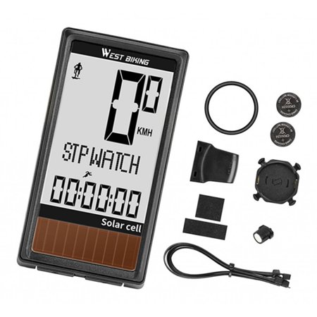 Cycling Computer Solar Energy Stopwatch Large Screen Backlight ...