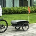 Aosom Bike Cargo Trailer, Foldable Bicycle Trailer, Luggage Wagon with ...