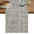 Black Arches Table Runner 13x60 Inch Abstract Modern Minimalist Curves ...