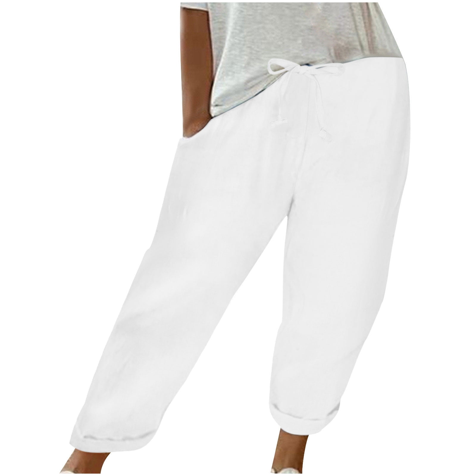 Click here for Timegard Pants For Women Cotton Linen Elastic Wais... prices