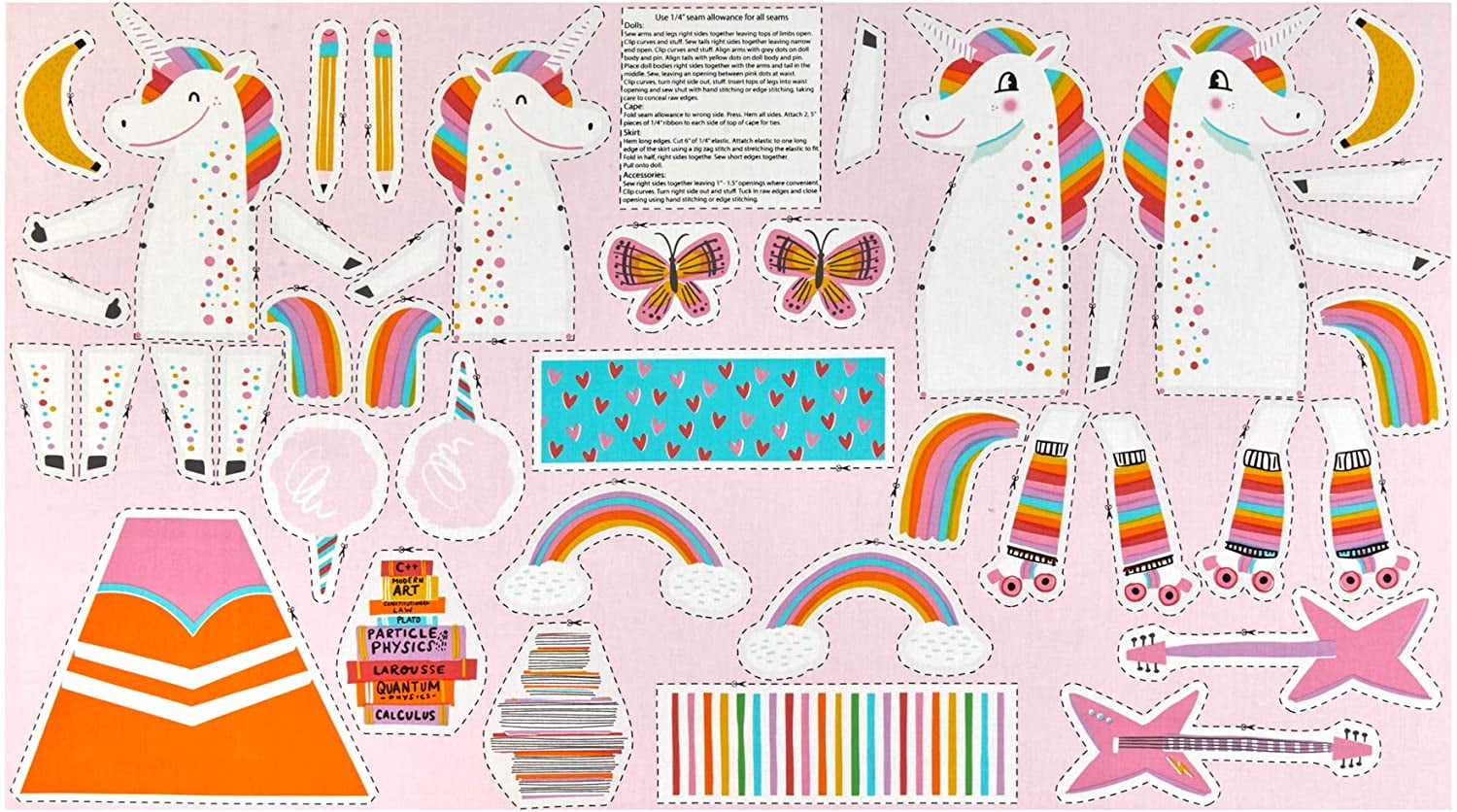 Unicorn Panel Magical Unicorn Quilting Panel Unicorn fabric panel ...