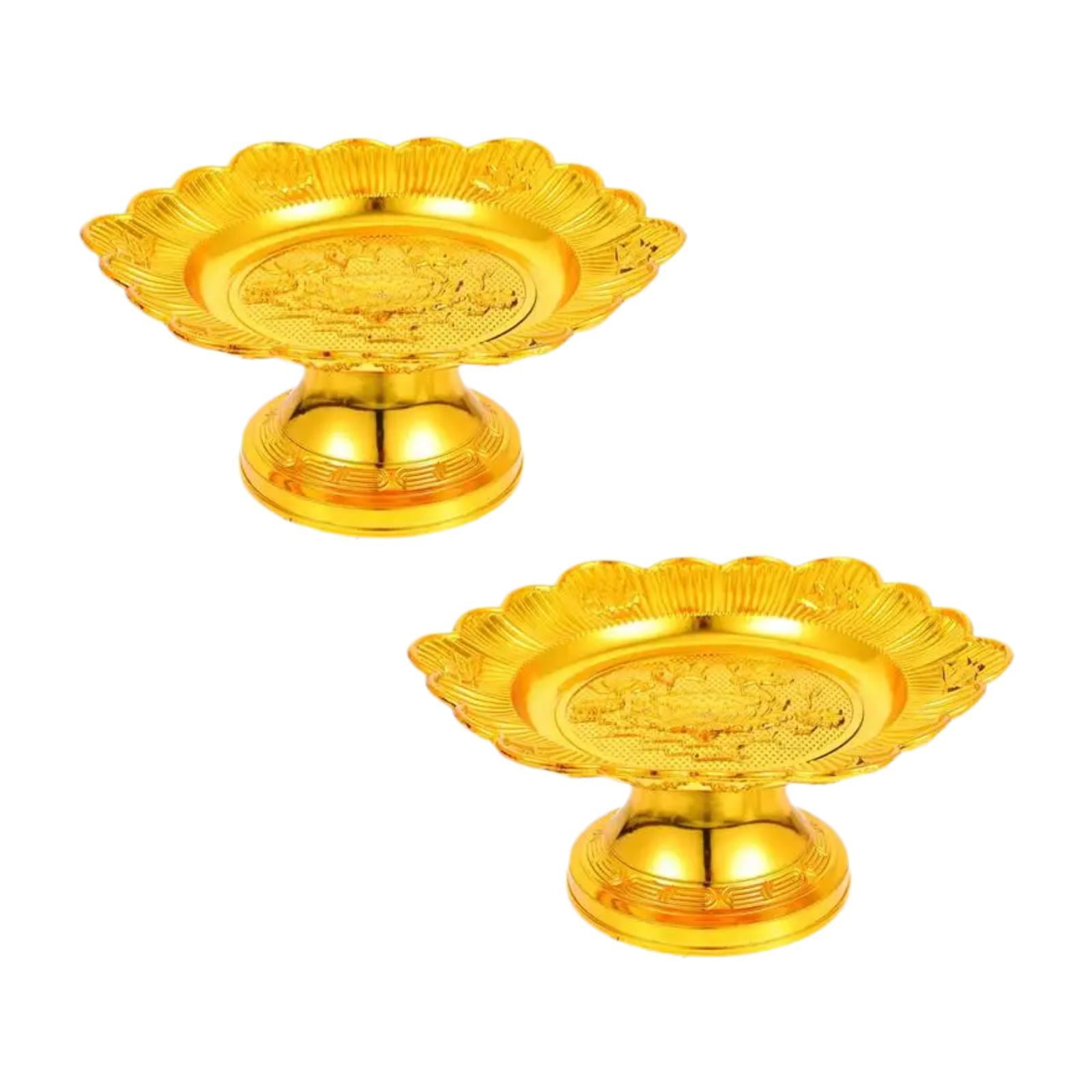 Elodie Buddhist Fruit Plate Lotus Fruit Tray for Decoration Buddha Hall ...