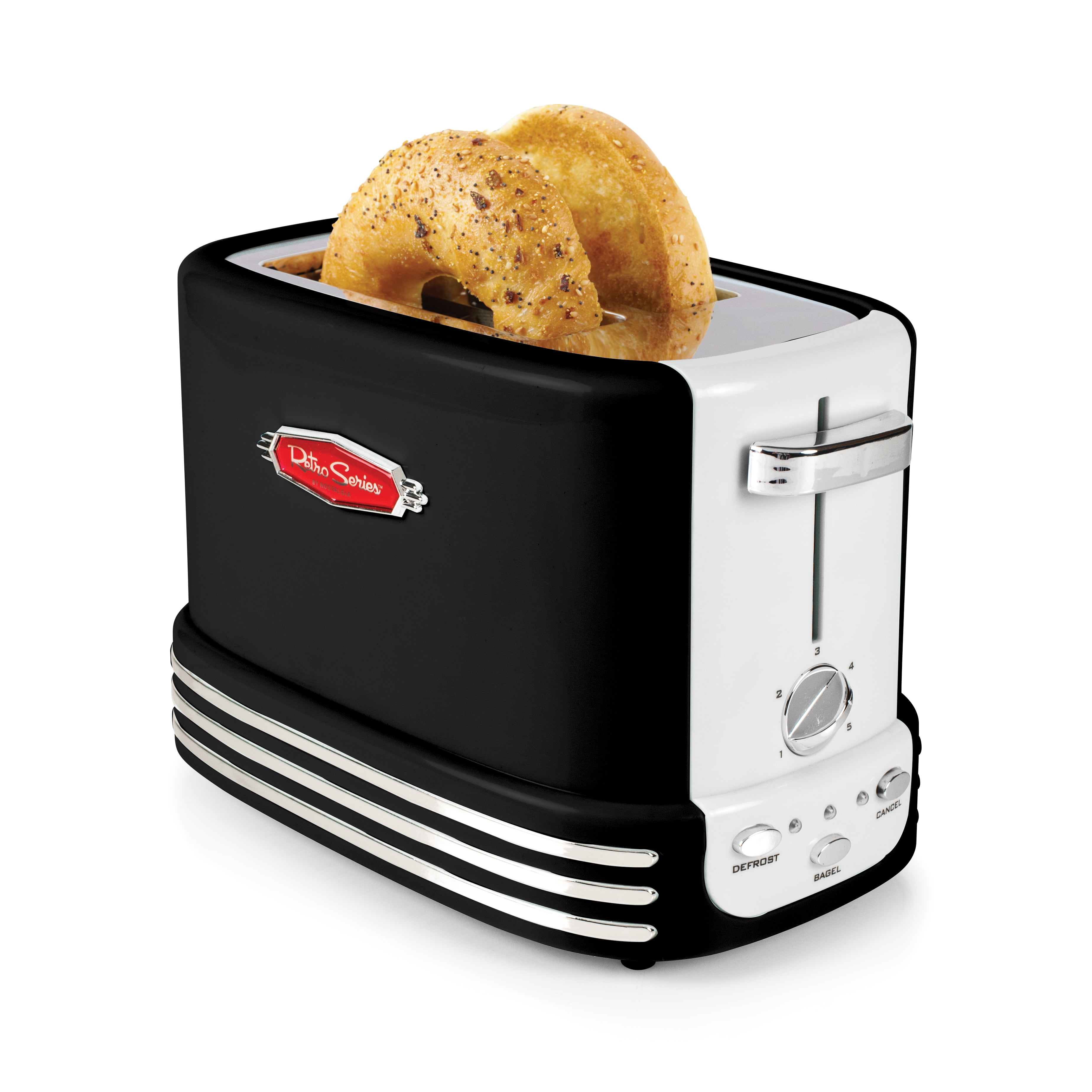 Buy Nostalgia RTOS200BK New and Improved Retro Wide 2-Slice Toaster ...