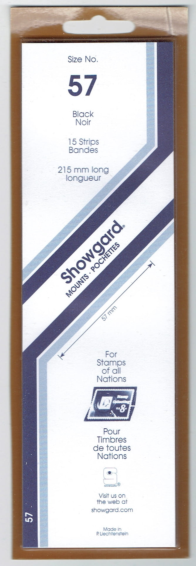 Showgard Stamp Mounts Size 61 Strip Black - Walmart.com
