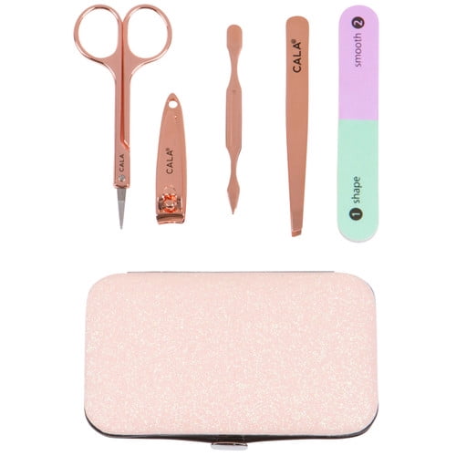Cala Mani-cure + Nail Care Set 5 pcs with Case Rose Gold - Walmart.com