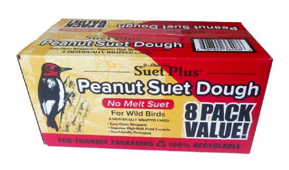 Suet Plus 364 Wild Birds Foods 6.4 lbs., 8-Pack Peanut No-Melt Suet ...