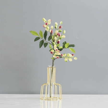 Vibrant Pip Berry Stems, Set Of 5 Artificial Berries Lifelike Fruits ...
