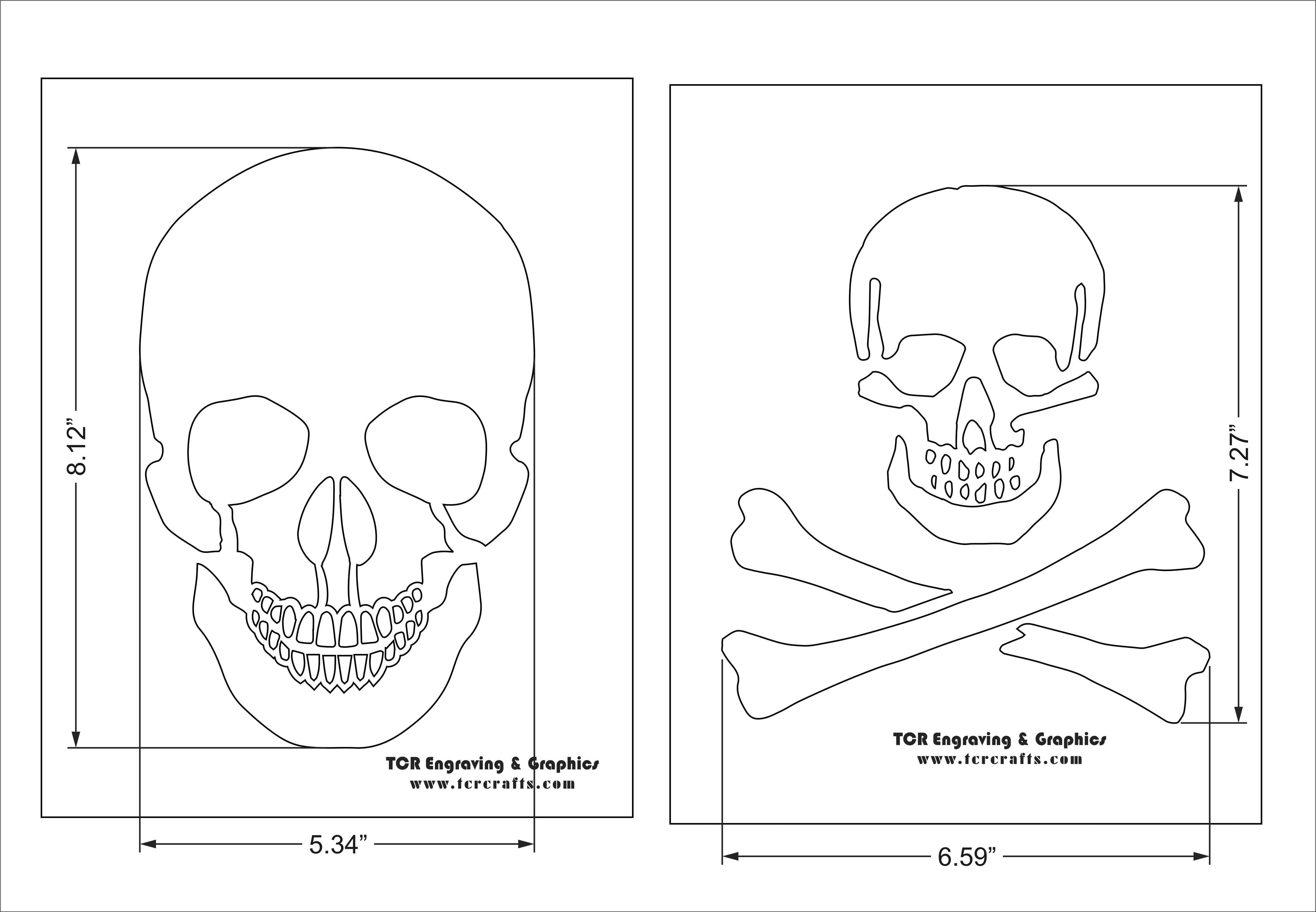 Skeleton Head Template