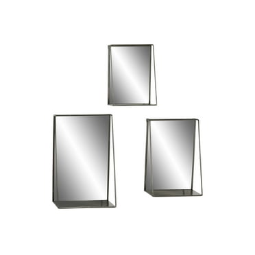 DecMode Modern Reflection Geometric Wall Mirrors - Set of 4 - Walmart.com
