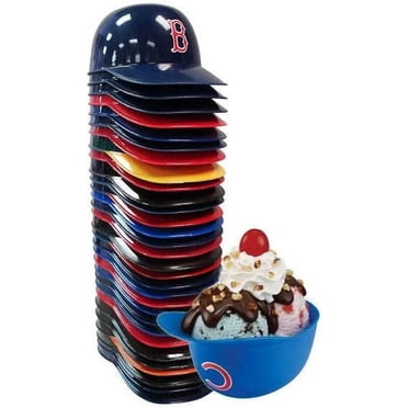36 Pack Baseball Helmet Ice Cream Bowls with Spoons,8 oz Baseball ...