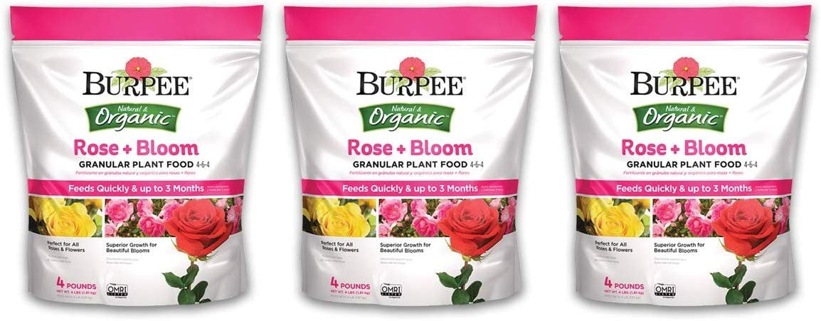 Burpee Natural Organic Rose Bloom Granular Plant Food 4 lb, 4 6 4 3 ...