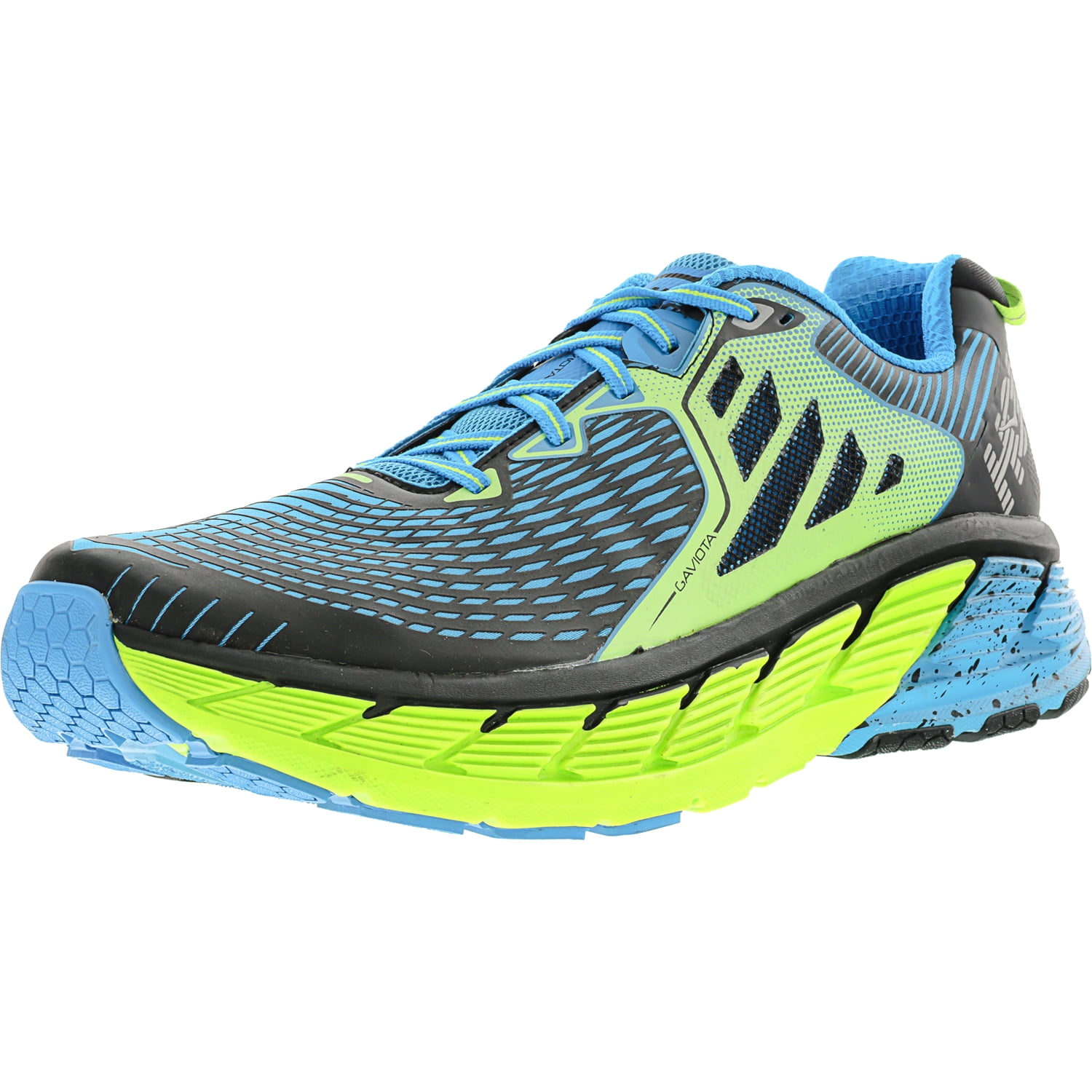Hoka One Men's Gaviota Bright Green / Blue Ankle-High Running Shoe - 10 ...