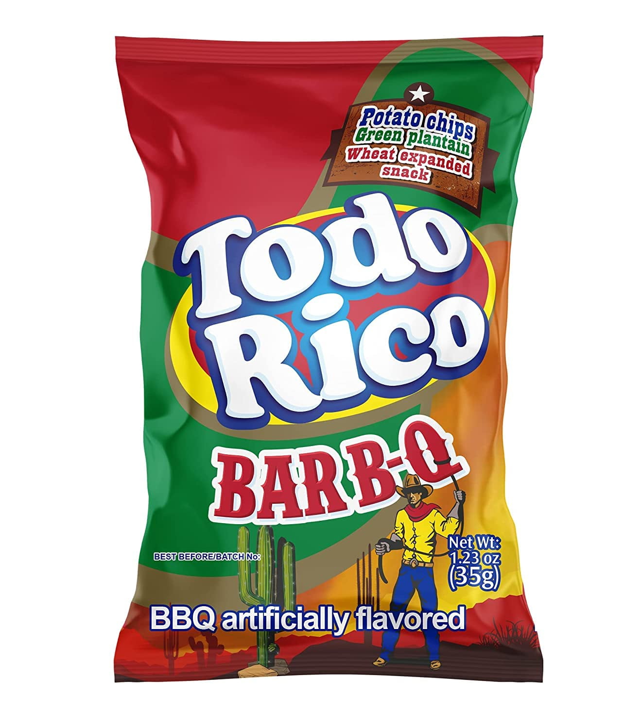 Super Ricas Flavored Potatoe Chips , Plantain Chips. Todo Rico BBQ 12 ...