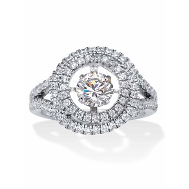 Ladies' Stainless Steel CZ Triple Roll Ring - Walmart.com