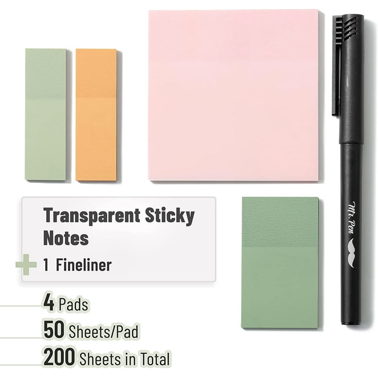 Transparent Pastel Sticky Notes | 7savings.com