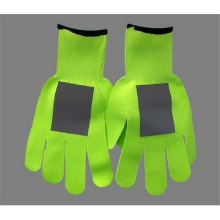 Ameri-Viz B-LMKNIT-REFLECTIVE Lime Reflective Crossing Guard & Traffic Control Gloves | Walmart ...