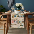 Cartoon Castle Table Runner 13x72 inch Stars Moon Cotton Linen Dining ...