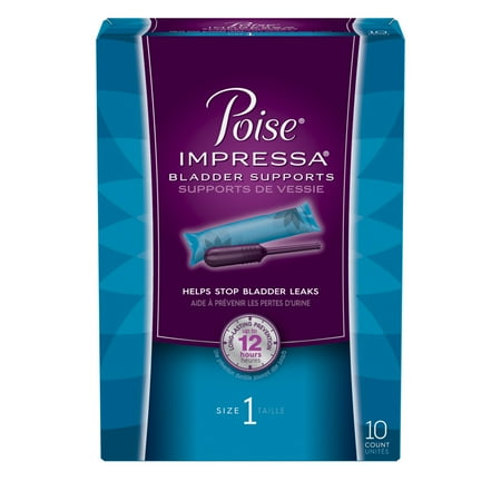 Poise® Impressa® Incontinence Bladder Supports for Women, Size 1, 10 ...