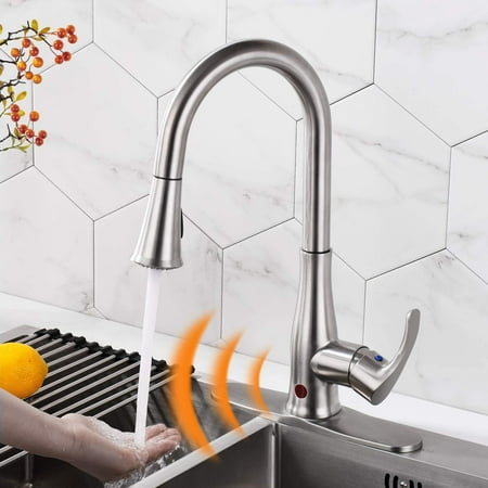 Touchless Kitchen Faucet Automatic Motion Sensor Single Handle with 2 ...