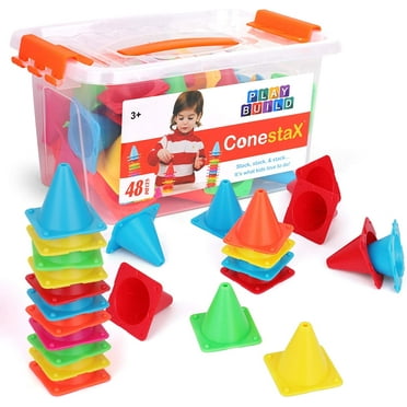 IMEX 12 Piece Assorted Rainbow Stackable Building Block Baseplates - 20 ...