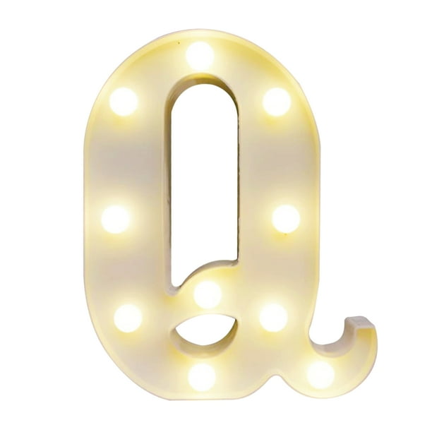 Alfabeto LEDs Luz Letrero de letras de pie con bombillas Lámpara de ...