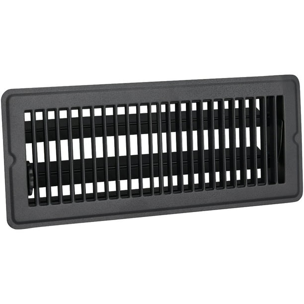 Home Impressions 4 In. x 12 In. Matte Black Steel Floor Register ...