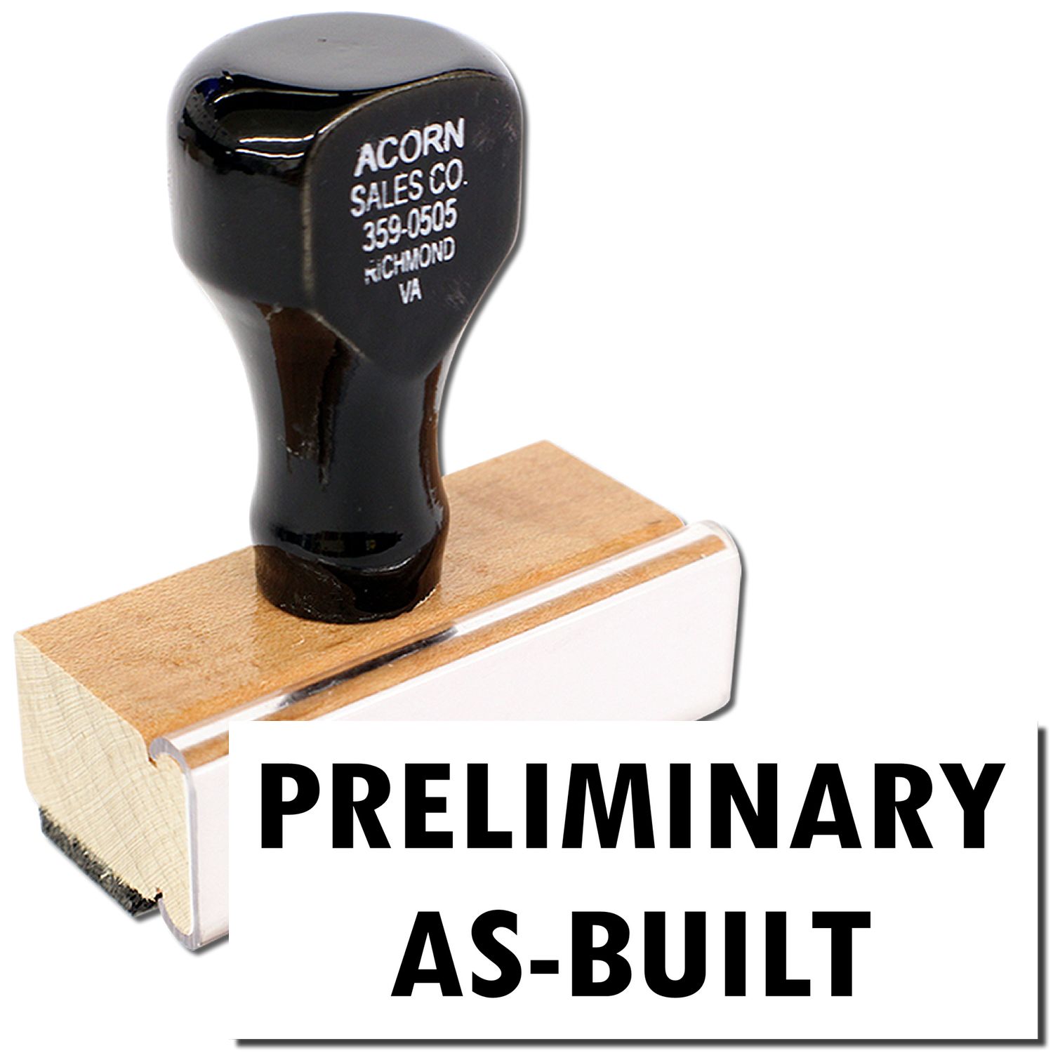 Preliminary As Built Rubber Stamp, Wooden Handle Rubber Stamp, Laser ...