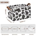 Black White Cow Print Pattern Collapsible Storage Bin Open Home Shelf ...