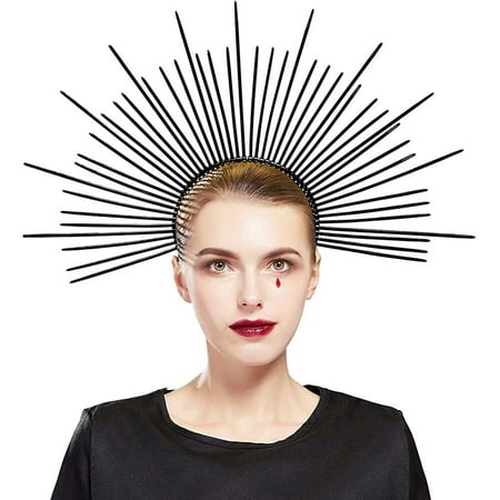 Selm Fantherin Mary Halo Crown Headband Goddess Zip Tie Spiked Halo ...