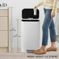 8 Gal Rectangular Step Trash Can with Soft Close Lid and Foot Pedal ...