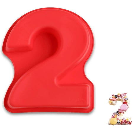 Large Silicone Number Cake Baking Moulds for Birthday and Wedding ...