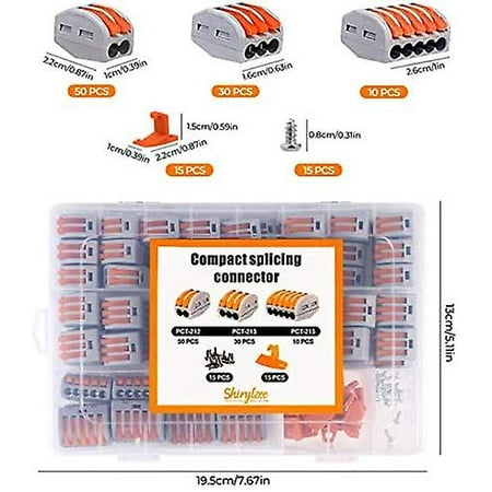 Lepai Electrical Lug Kits 120 Pcs, Quick Compact Electrical Connectors ...
