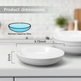 Dowan 9.75in White Deep Pasta Bowl Set of 4, Porcelain Salad Bowls ...