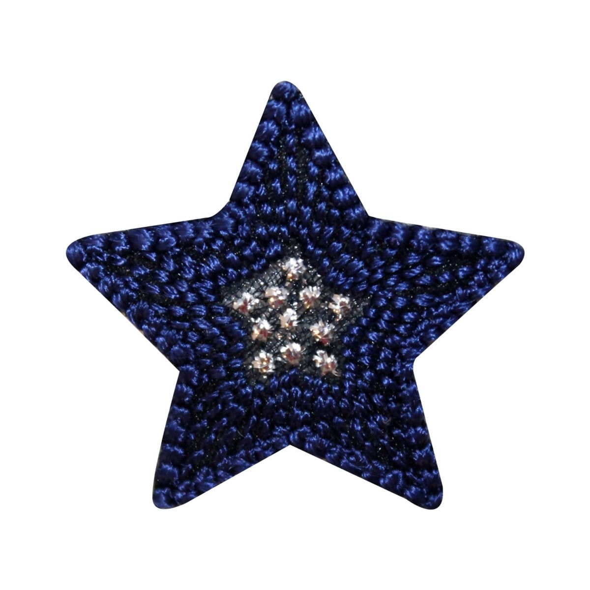 ID 3555 Blue Textured Star Patch Night Sky Shinning Embroidered Iron On ...
