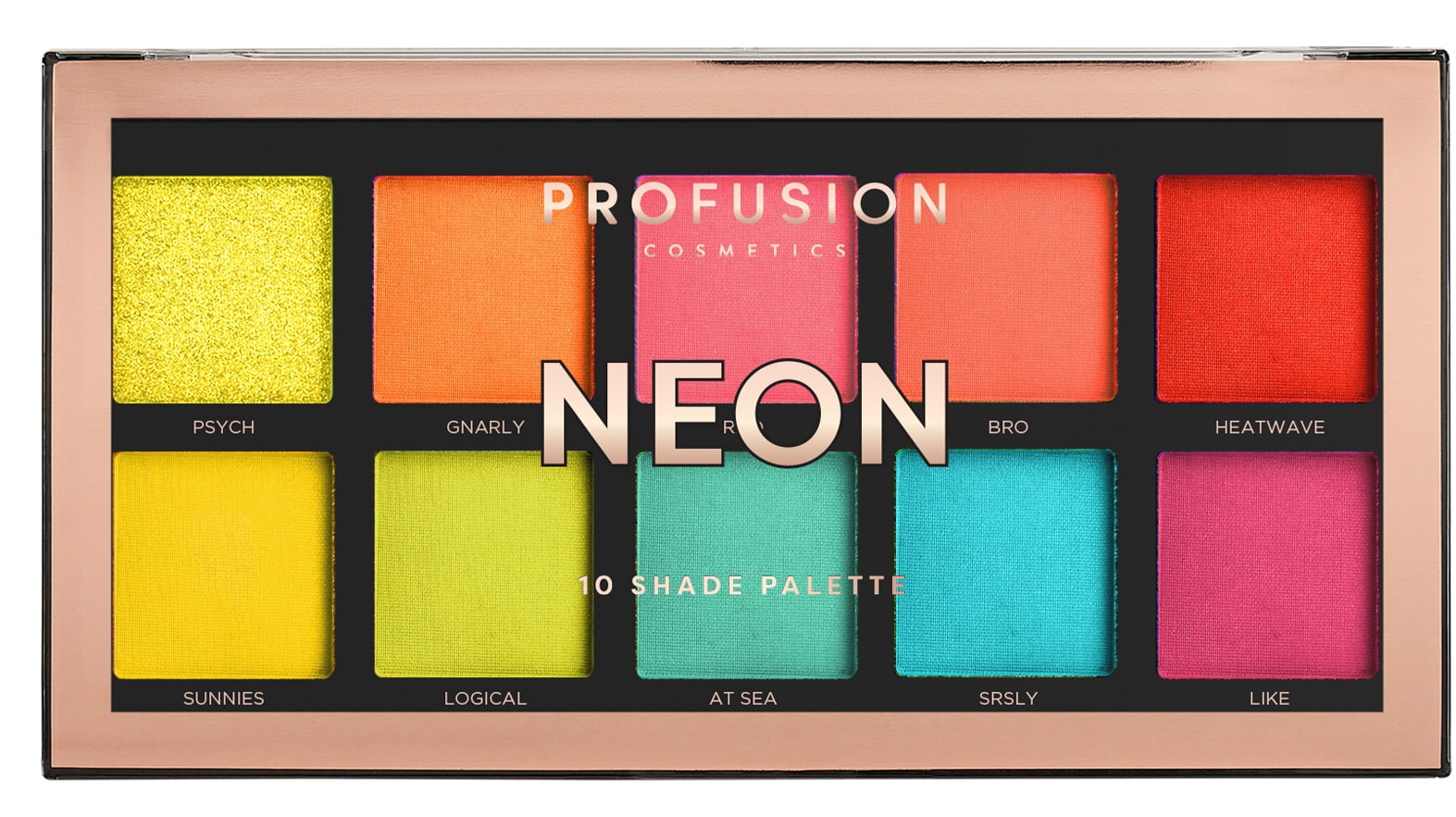 Profusion Cosmetics 10 Shade Eyeshadow Palette - Neon 3.5 oz - Walmart.com