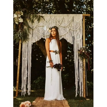 Bohemian Macrame Wedding Backdrop Decor Boho Chic Macrame Wall Hanging ...