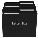 UOFFICE File Folder Letter Size 1/2 Cut Tab 100 Pack Black - Walmart.com