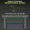 ProsourceFit Single Stackable Resistance Bands with Door Anchor and Exercise Guide, 5-50 lb ...