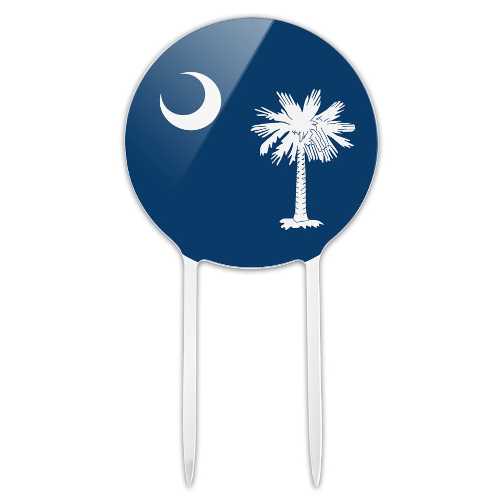 Acrylic South Carolina State Flag Cake Topper Party Decoration for ...