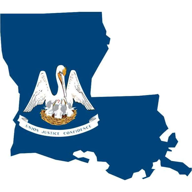 5inx4.5in Die Cut Louisiana Sticker Vinyl Car Truck State Bumper ...