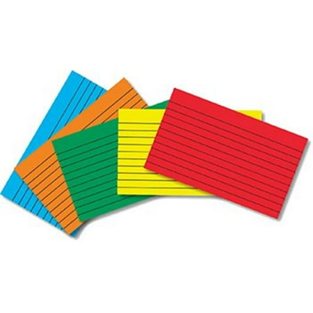 Border Index Cards 3 X 5 Lined Primary Colors 75Ct - Walmart.ca